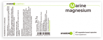 Marine magnesium, 60 capsules, Titrated at over 58.8%