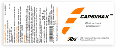Capsimax, with hot pepper extract (capsicum)
