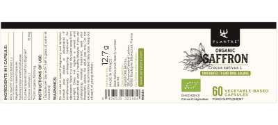 Organic Saffron Plantae® - 15 mg / 60 Capsules