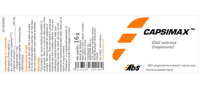 Capsimax, with hot pepper extract (capsicum)