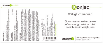 Buy Konjac (Glucomannan). Food supplement for weight-loss diets